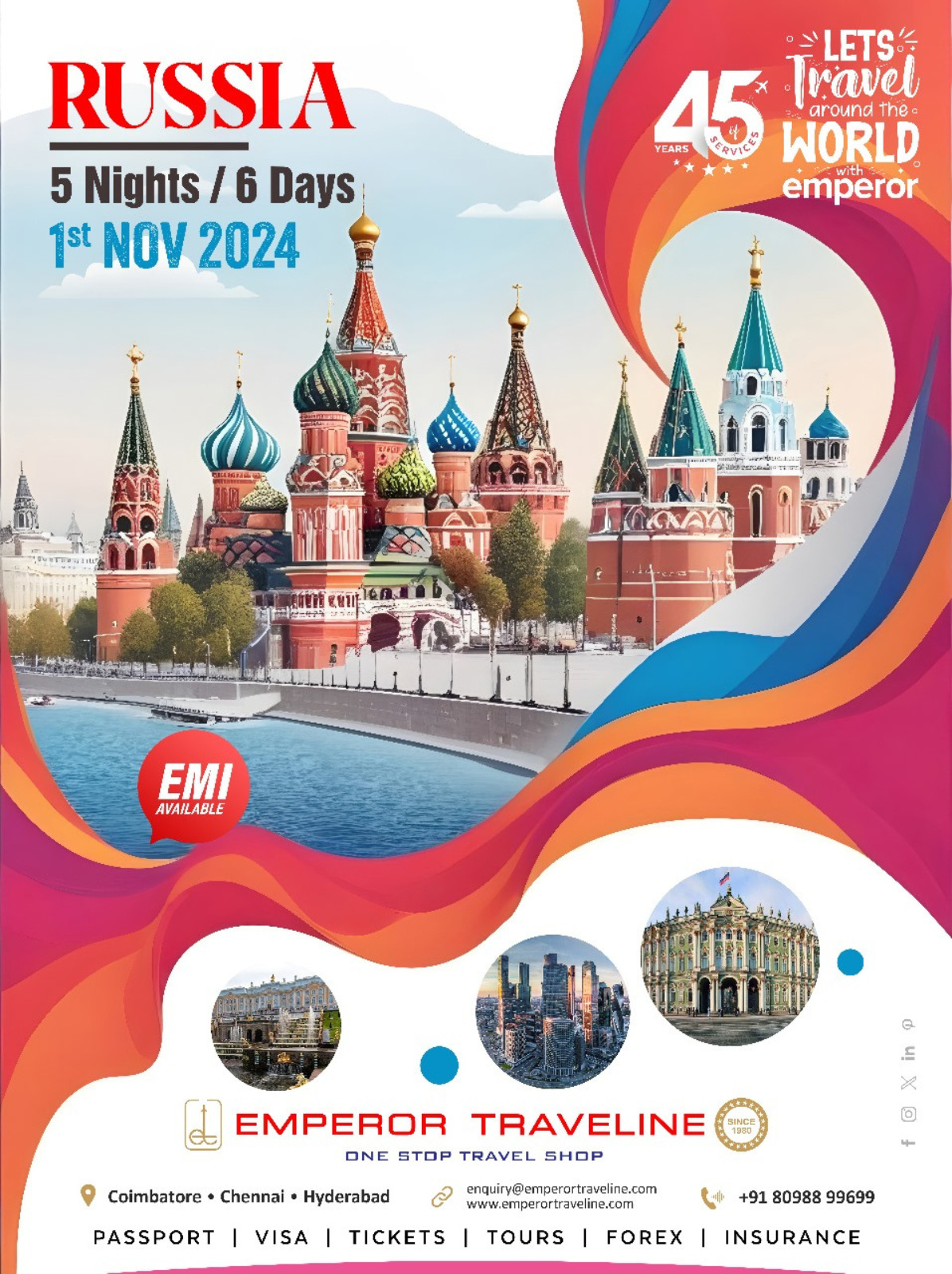 The Upcoming Tour packages provided by Emperor Traveline
